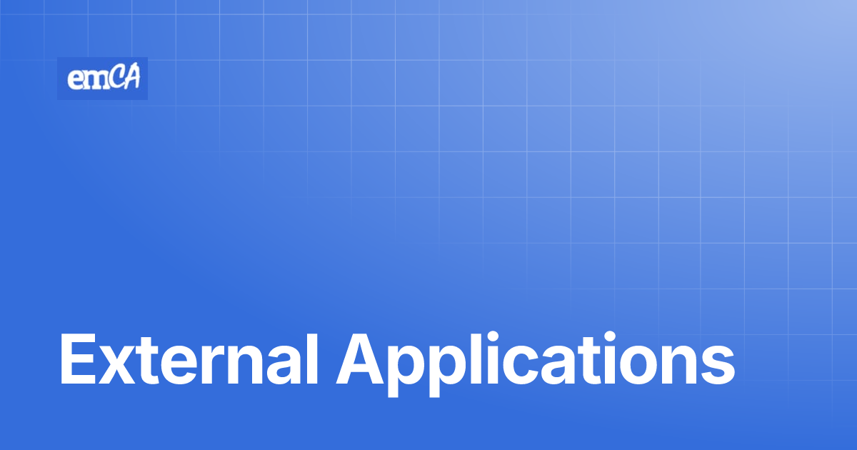 External Applications | emCA Certificate Manager Support Center